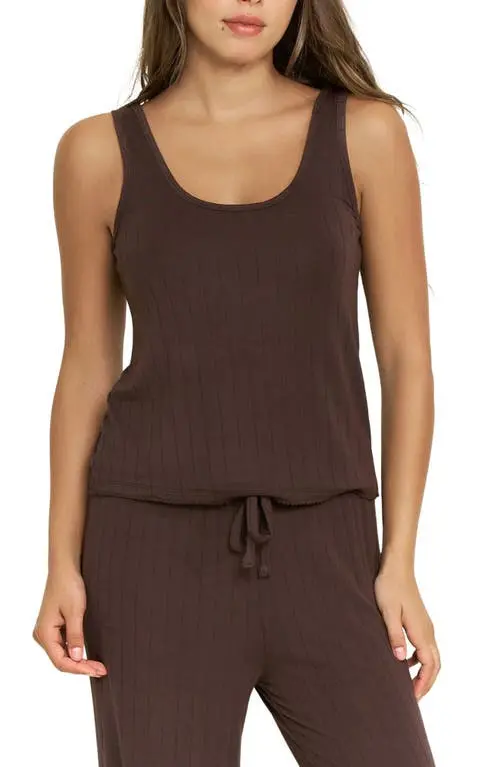 Honeydew Intimates Cloud Modal Rib Tank - Chocolate