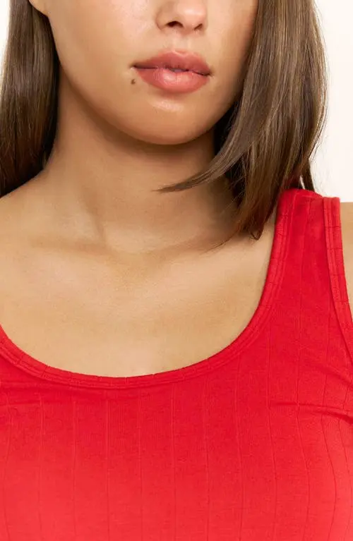 Honeydew Intimates Modal Rib Lounge Tank - Holly Red