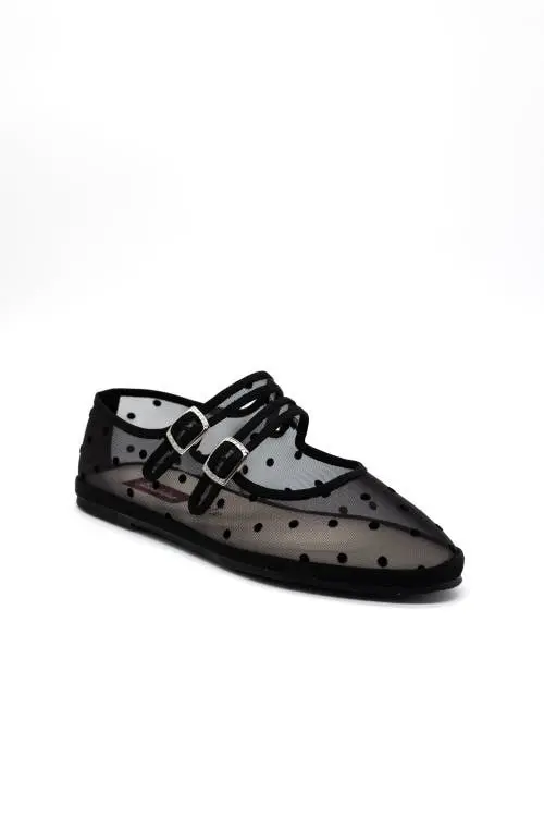 GONDOLINA SHOES Moretta Double Strap Mary Jane Flats
