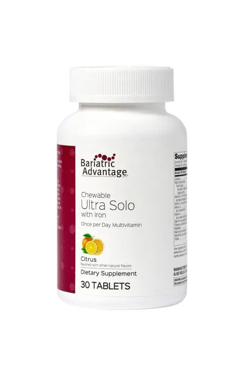 BARIATRIC ADVANTAGE Chewable Ultra Solo With Iron Daily Multivitamin Citrus 30 Count - None