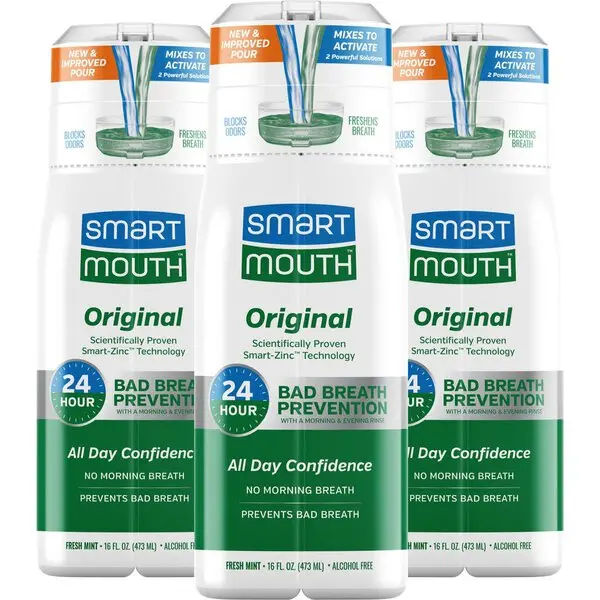 SMARTMOUTH Original Zinc Activated Mouthwash 3 Pack 3 Pack