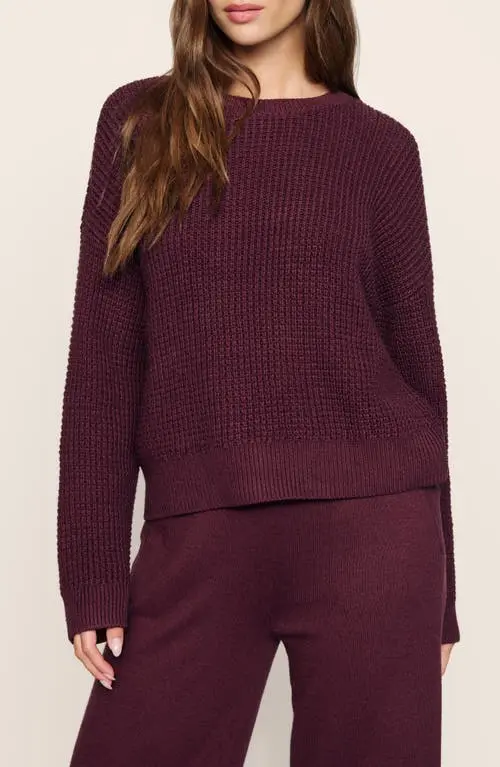 Eberjey Recy Crewneck Sweater - Wildberry