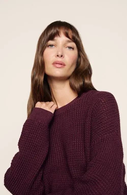 Eberjey Recy Crewneck Sweater - Wildberry