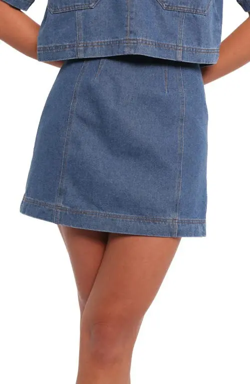 PETAL & PUP Denim Crop Top And Miniskirt Set
