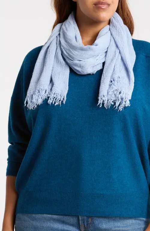 Eileen Fisher Cozy Crinkle Gauze Scarf - Dolphin