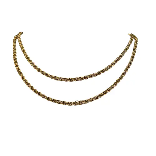 MADISON BEVERLY HILLS Vintage 70s Twisted Rope Link Chain Necklace