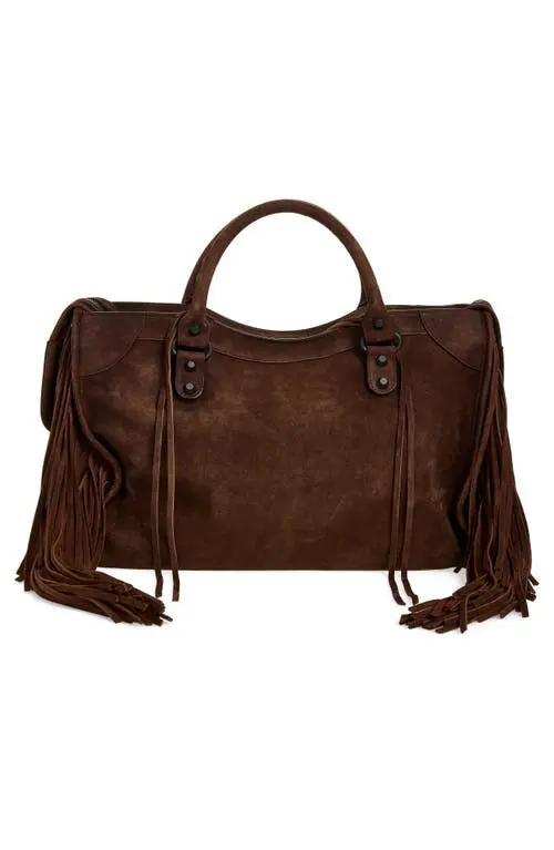 Balenciaga Medium Le City Suede Satchel