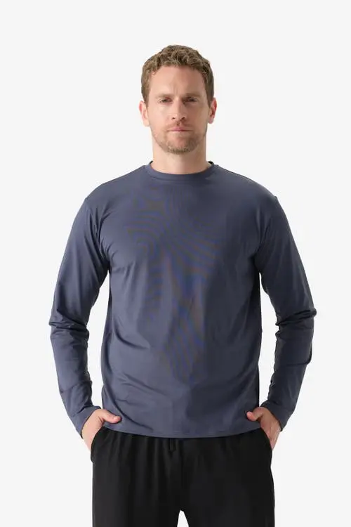 FIELDSHEER Dricomfort Long Sleeve T-shirt - Arctic Blue