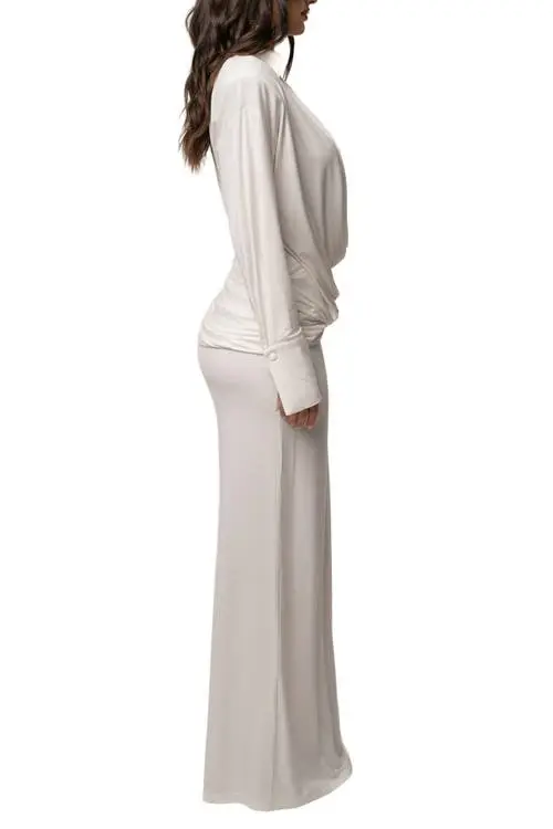 JLUXLABEL Poise Draped Maxi Dress