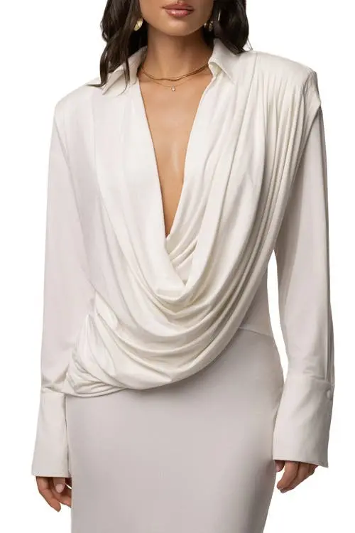 JLUXLABEL Poise Draped Maxi Dress