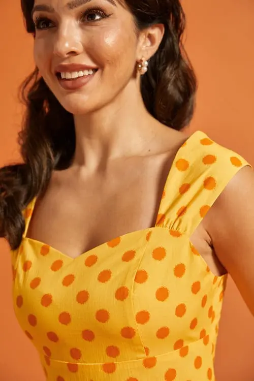 MODCLOTH Dance Beneath The Sunrays Sweetheart Midi Dress