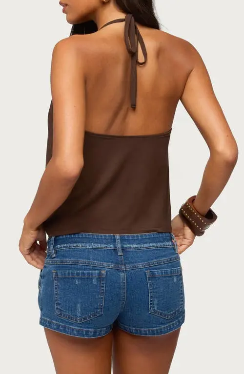 EDIKTED Gale Disc Halter Top