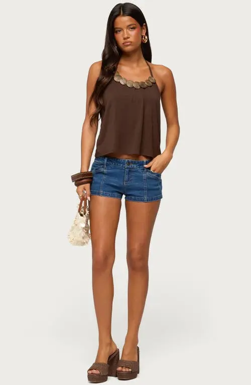 EDIKTED Gale Disc Halter Top