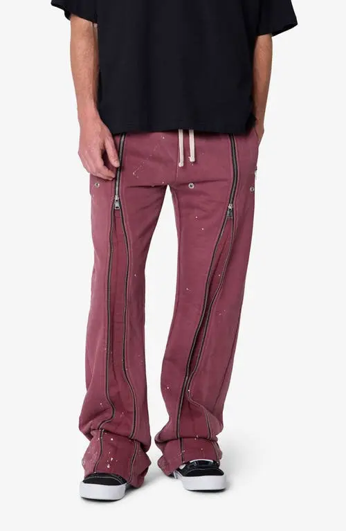Mnml Rivet Zipper Flare Sweatpants