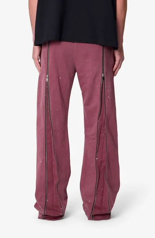 Mnml Rivet Zipper Flare Sweatpants
