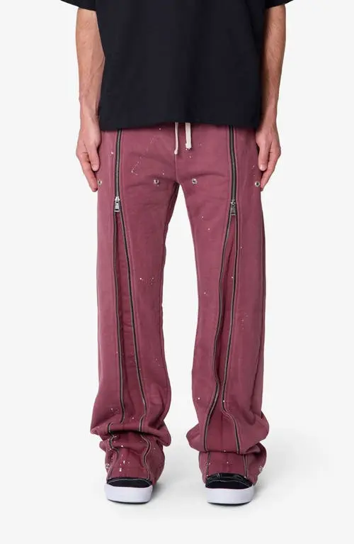 Mnml Rivet Zipper Flare Sweatpants