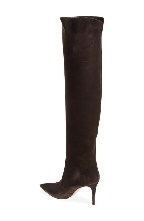 GIANVITO ROSSI Over The Knee Stiletto Boots - Moka
