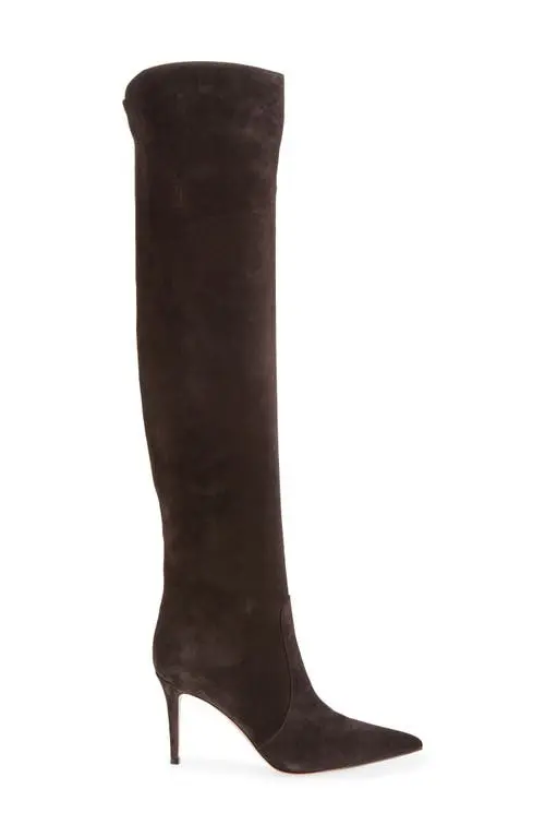 GIANVITO ROSSI Over The Knee Stiletto Boots - Moka