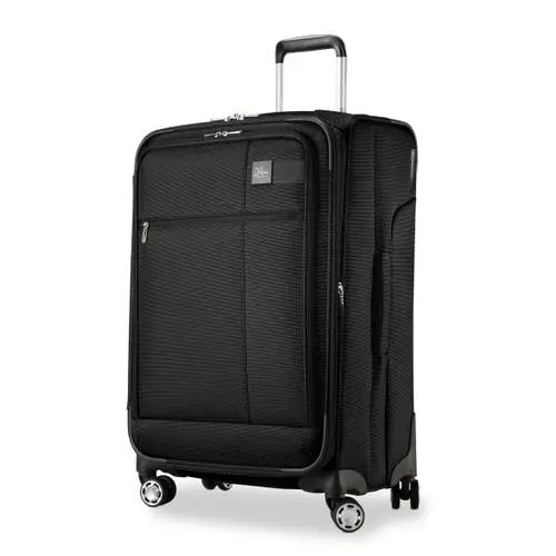 SKYWAY Sigma 7.0 Softside Expandable 24" Medium Checked Spinner Luggage - Black