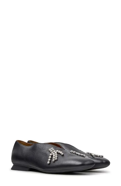 Camper Casi Myra Twins Floral Ballerina Flat - Black/black