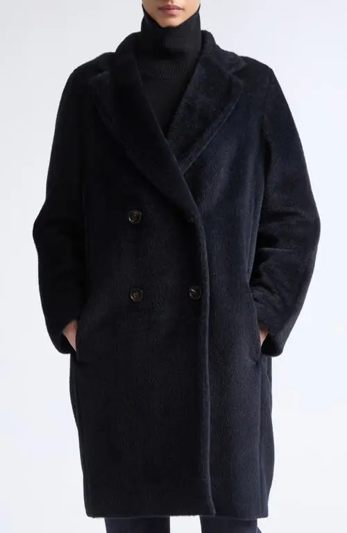 Max Mara Roseto Alpaca & Wool Coat - Midnight Blue
