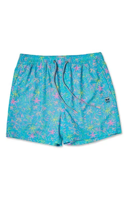 PARTY PANTS London Palms 5-inch Swim Trunks