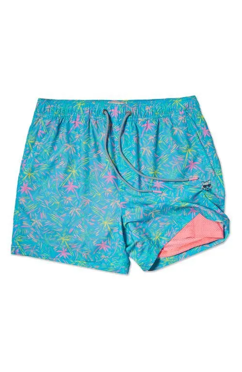 PARTY PANTS London Palms 5-inch Swim Trunks