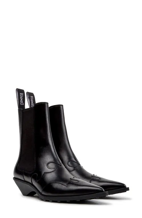 Camper Anita Pointed Toe Chelsea Boot - Black