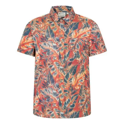 Mountain Warehouse Tropical Leaves Short-sleeved Shirt - Bright Orange