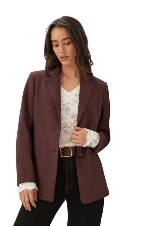 Karen Kane Faux Suede Blazer