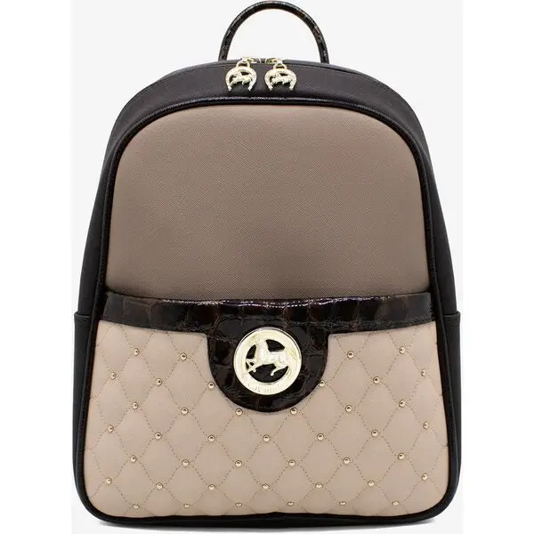 CAVALINHO Craft 538 Quilted Leather And Canvas Backpack - Brown