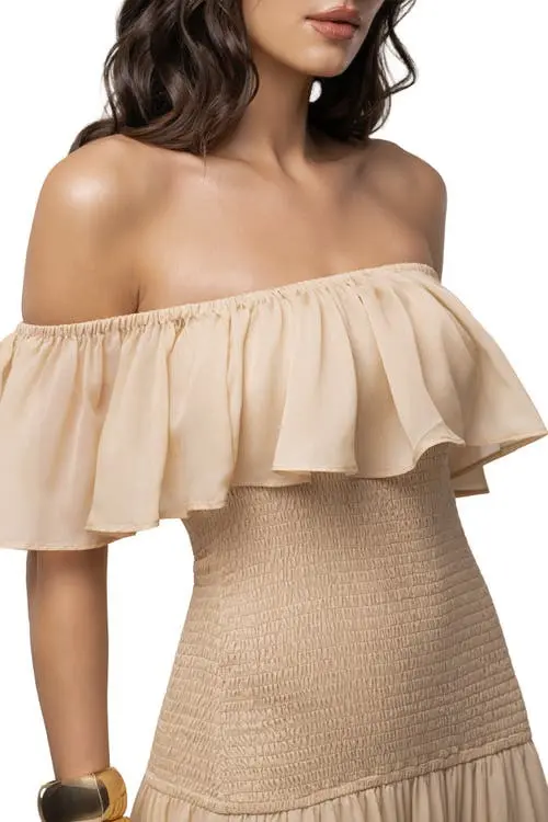 JLUXLABEL Seaside Drift Maxi Dress - Sand