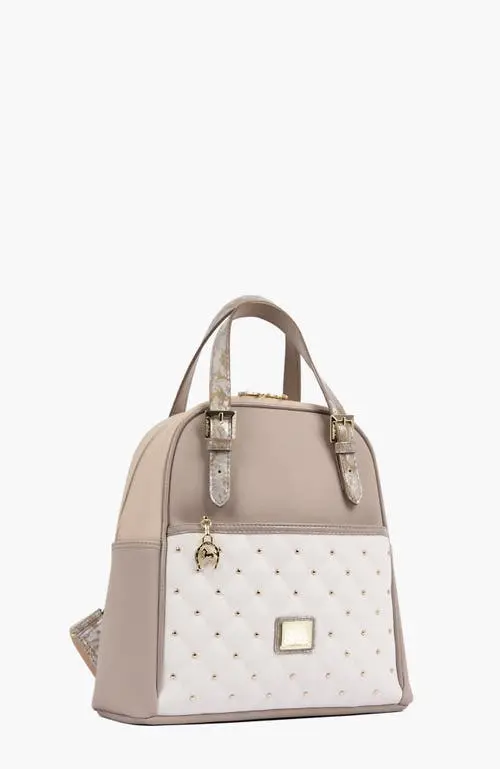 CAVALINHO Craft 548 Quilted Studded Leather And Canvas Backpack