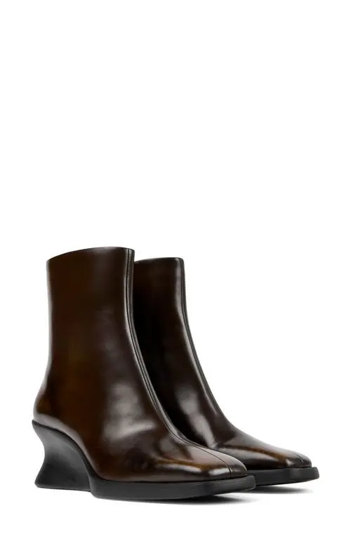 Camper Louise Wedge Boot - Dark Brown