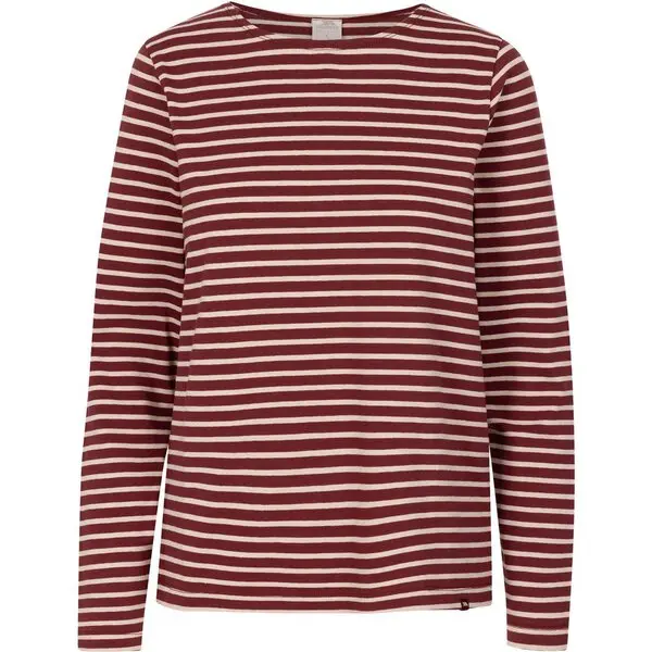 TRESPASS Karen Yarn Dyed Stripe Shirt - Dark Cherry