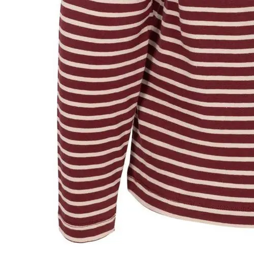 TRESPASS Yarn Dyed Stripe Long Sleeve Shirt - Dark Cherry