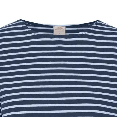 TRESPASS Yarn Dyed Stripe Long Sleeve Shirt - Navy