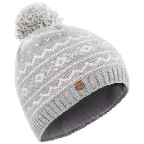 TRESPASS Holbray Knitted Hat With Pom Pom - Platinum