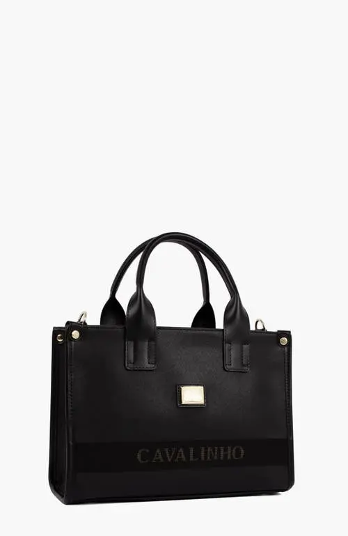CAVALINHO Structured Handbag With Top Zip Closure - Black