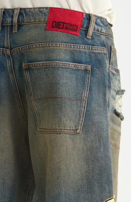 DIET STARTS MONDAY Venice Distressed Denim Shorts