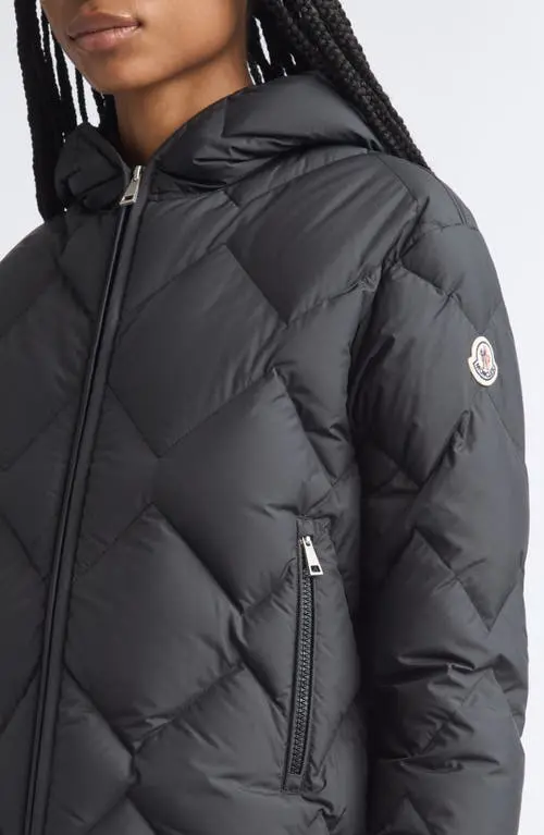 Moncler Arvouinne Quilted Down Jacket With Hood