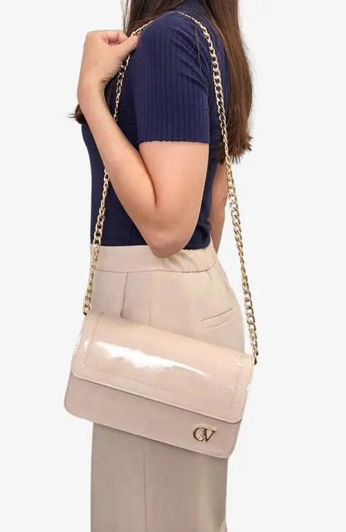 CAVALINHO Iconic 648 Patent Leather Clutch Shoulder Bag - Beige