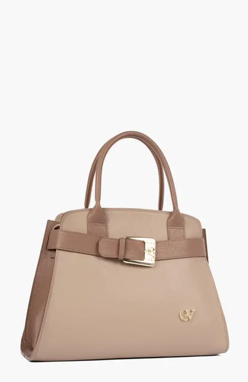 CAVALINHO Signature Cv Leather Handbag - Sand/beige