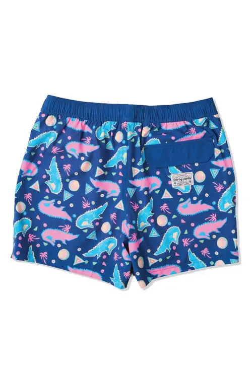 PARTY PANTS Golf Gator Happy Hour 5-inch Swim Trunks