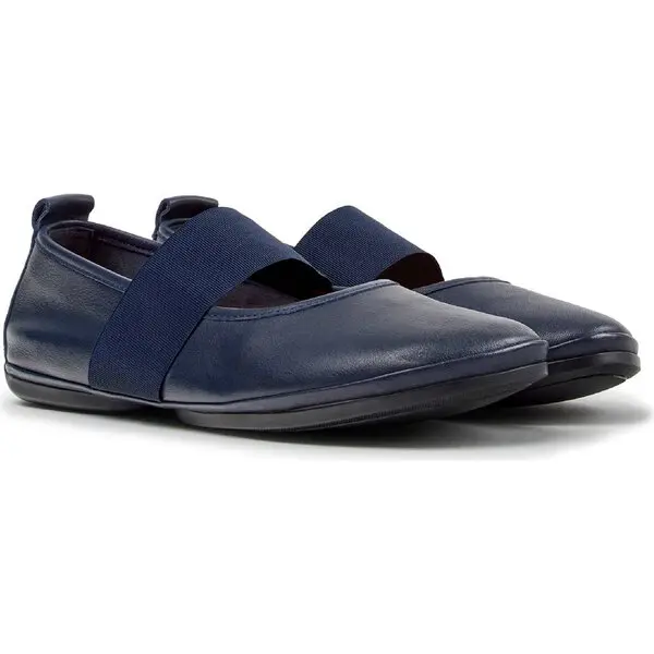 Camper Right Nina Mary Jane Flat - Dark Blue