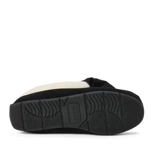 DEARFOAMS Fireside Mel Dream Bow Moccasin Slippers - Black