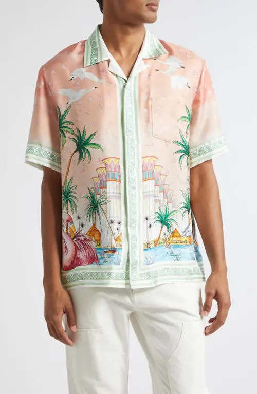 Casablanca Ethereal Print Silk Camp Shirt - Silk Twill