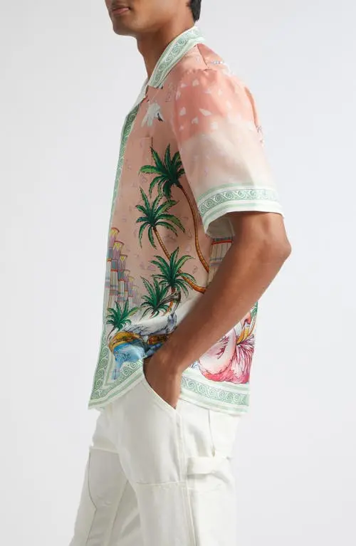 Casablanca Ethereal Print Silk Camp Shirt - Silk Twill
