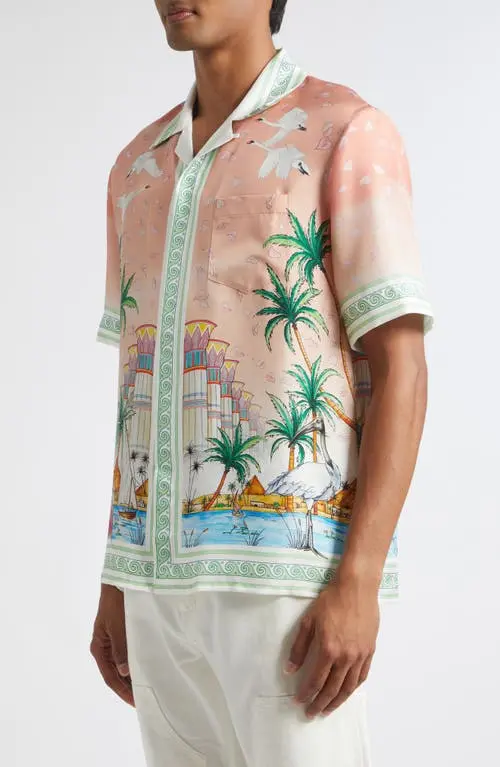 Casablanca Ethereal Print Silk Camp Shirt - Silk Twill