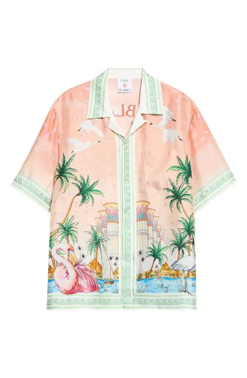 Casablanca Ethereal Print Silk Camp Shirt - Silk Twill